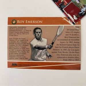 Ace Authentics | Other | Goat Roy Emerson Rare Ace Roland Garros Card ...